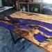 Maple Purple Live Edge River Table With Stone - Etsy