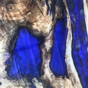 Maple Purple Live Edge River Table With Stone - Etsy