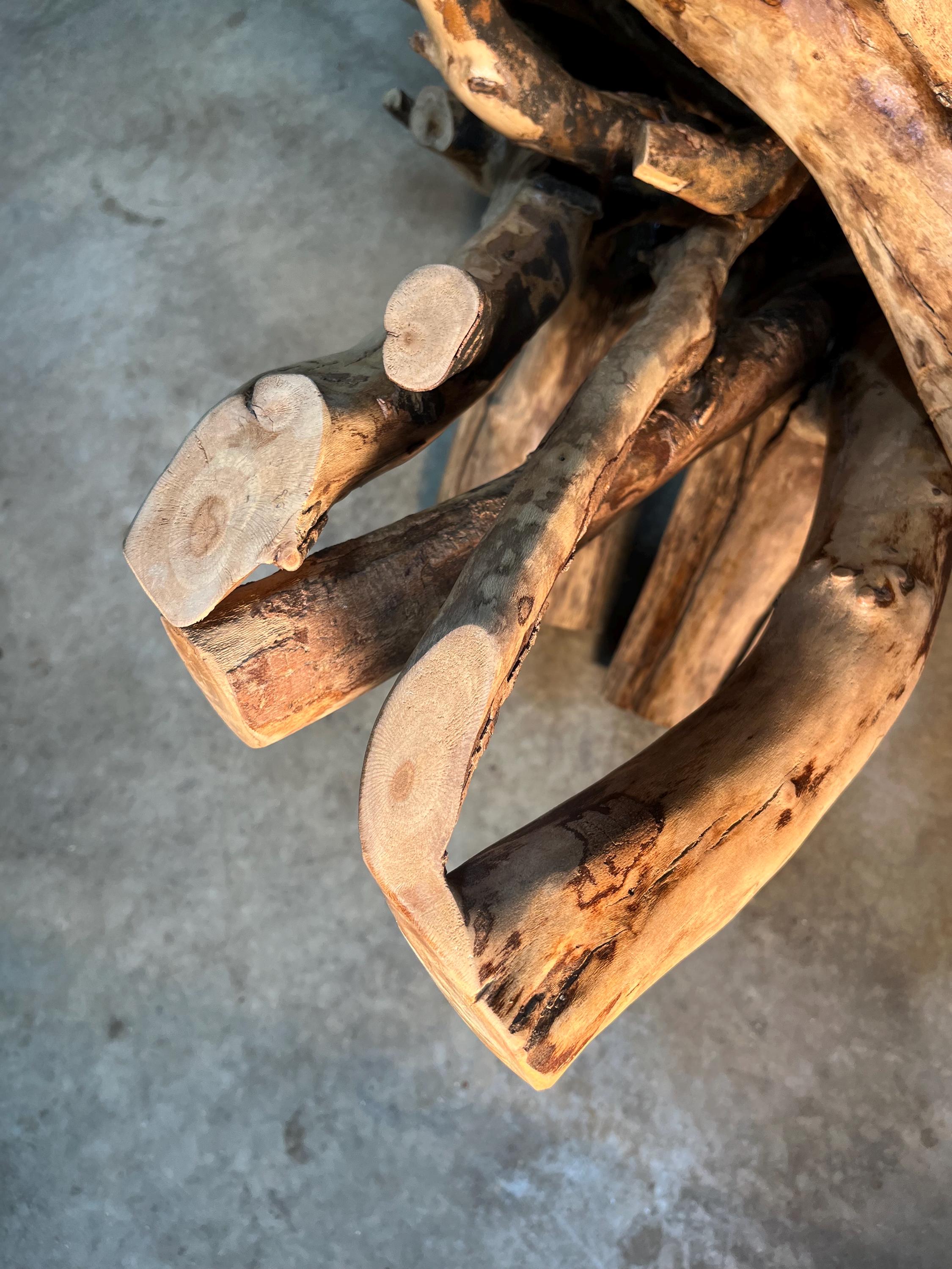 Sycamore Root Table Base Glass Rootball Reclaimed Salvaged Dining - Etsy