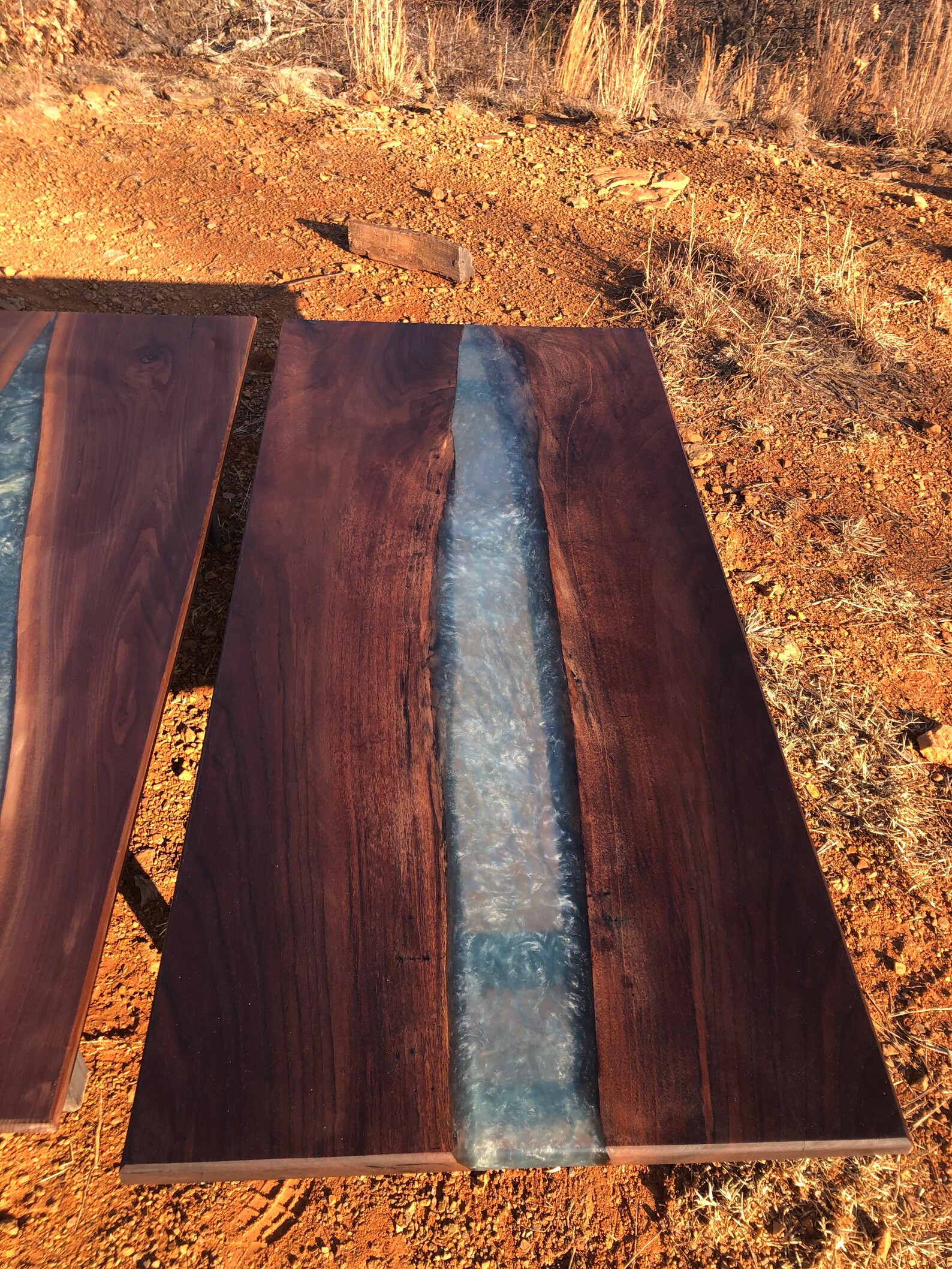 Walnut Live Edge River Table Coffee - Etsy