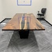 Company Logo Conference Table Live Edge Custom Epoxy River Table Resin ...