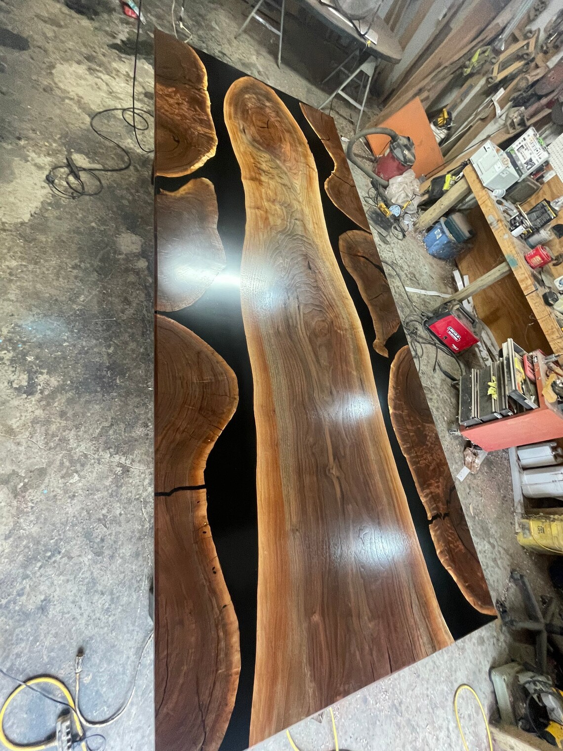 Ten Foot Walnut Black Epoxy Live Edge River Table - Etsy