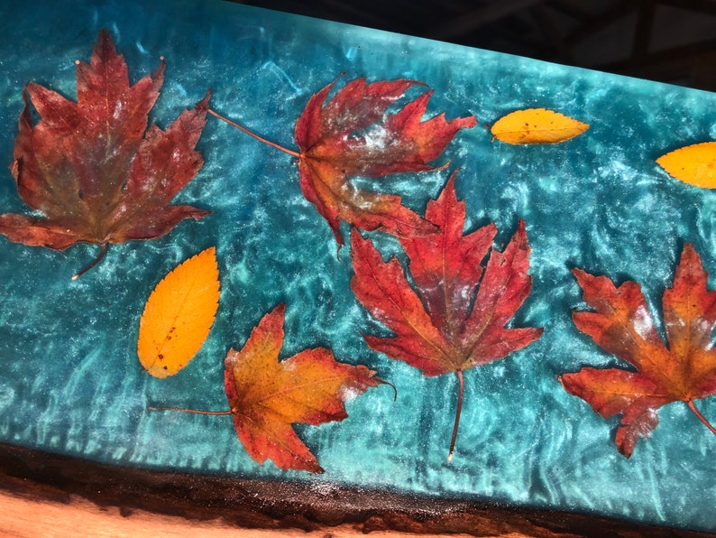Maple Leaf Wall Art Epoxy Resin Live Edge Natural - Etsy