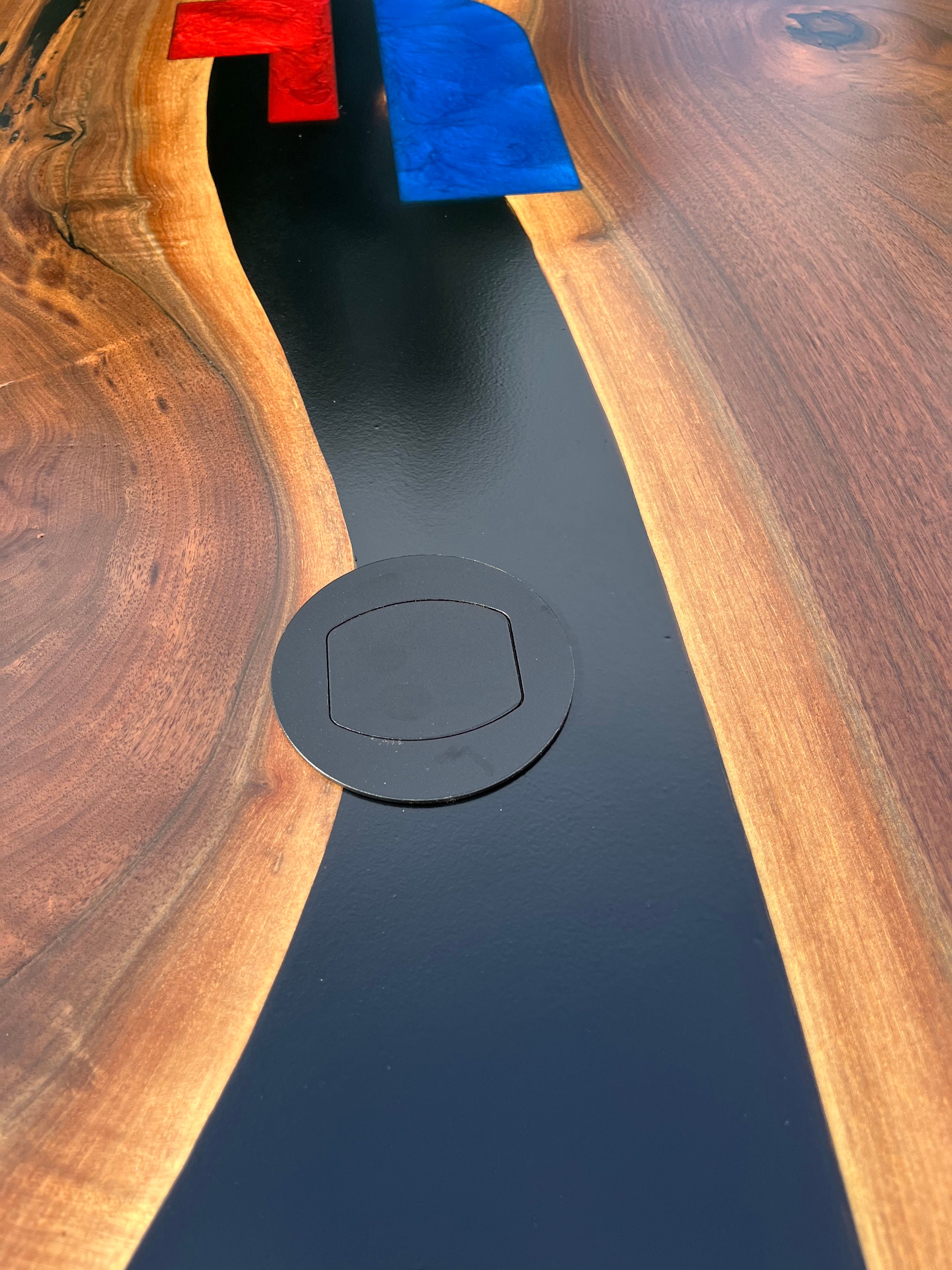 Company Logo Conference Table Live Edge Custom Epoxy River Table Resin ...