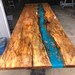 12 Foot Spalted Maple Dining Table Live Edge River Table With Stone ...