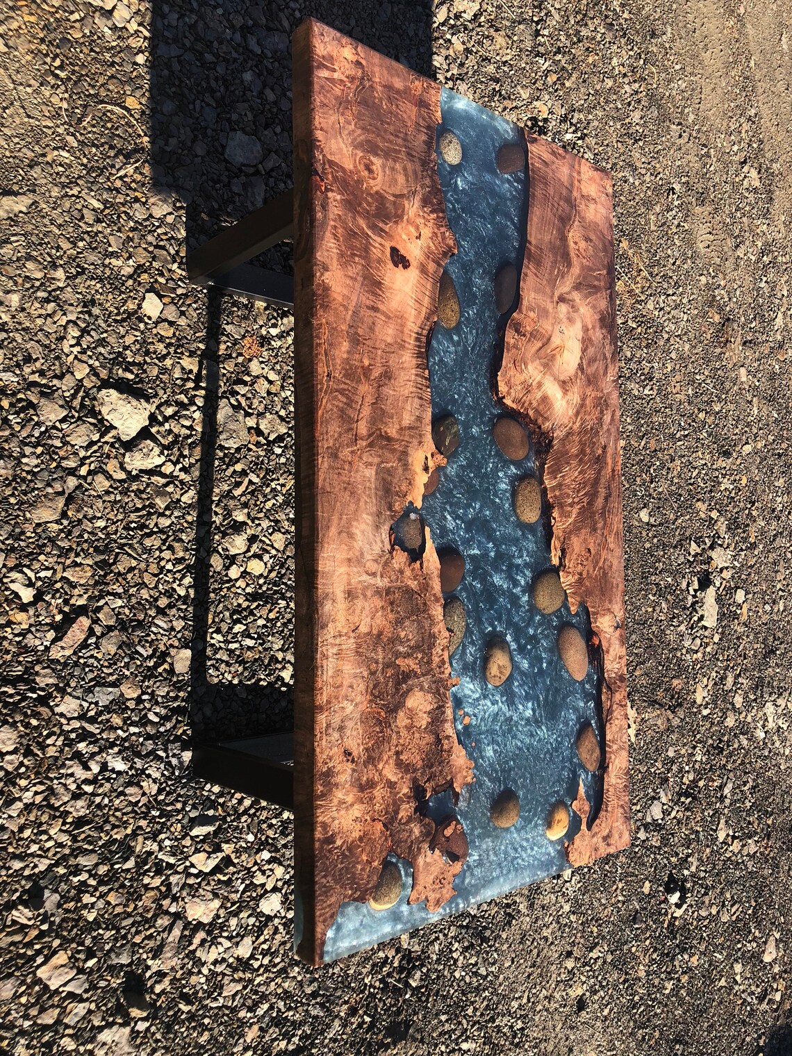 Maple River Table Stone Live Edge - Etsy