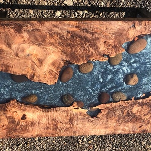 Maple River Table Stone Live Edge - Etsy