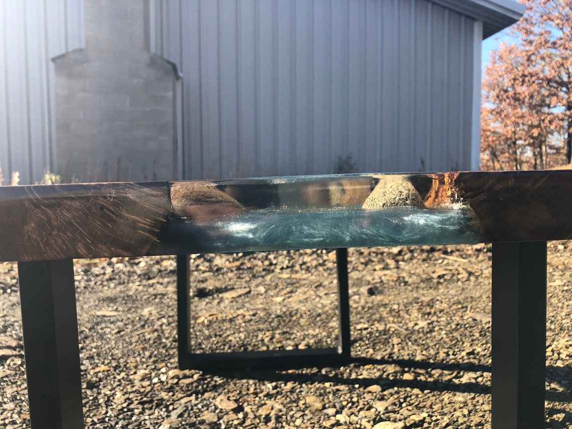 Maple River Table Stone Live Edge - Etsy