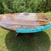 Stunning Large Round River Table With Stone Rock Live Edge Dining - Etsy