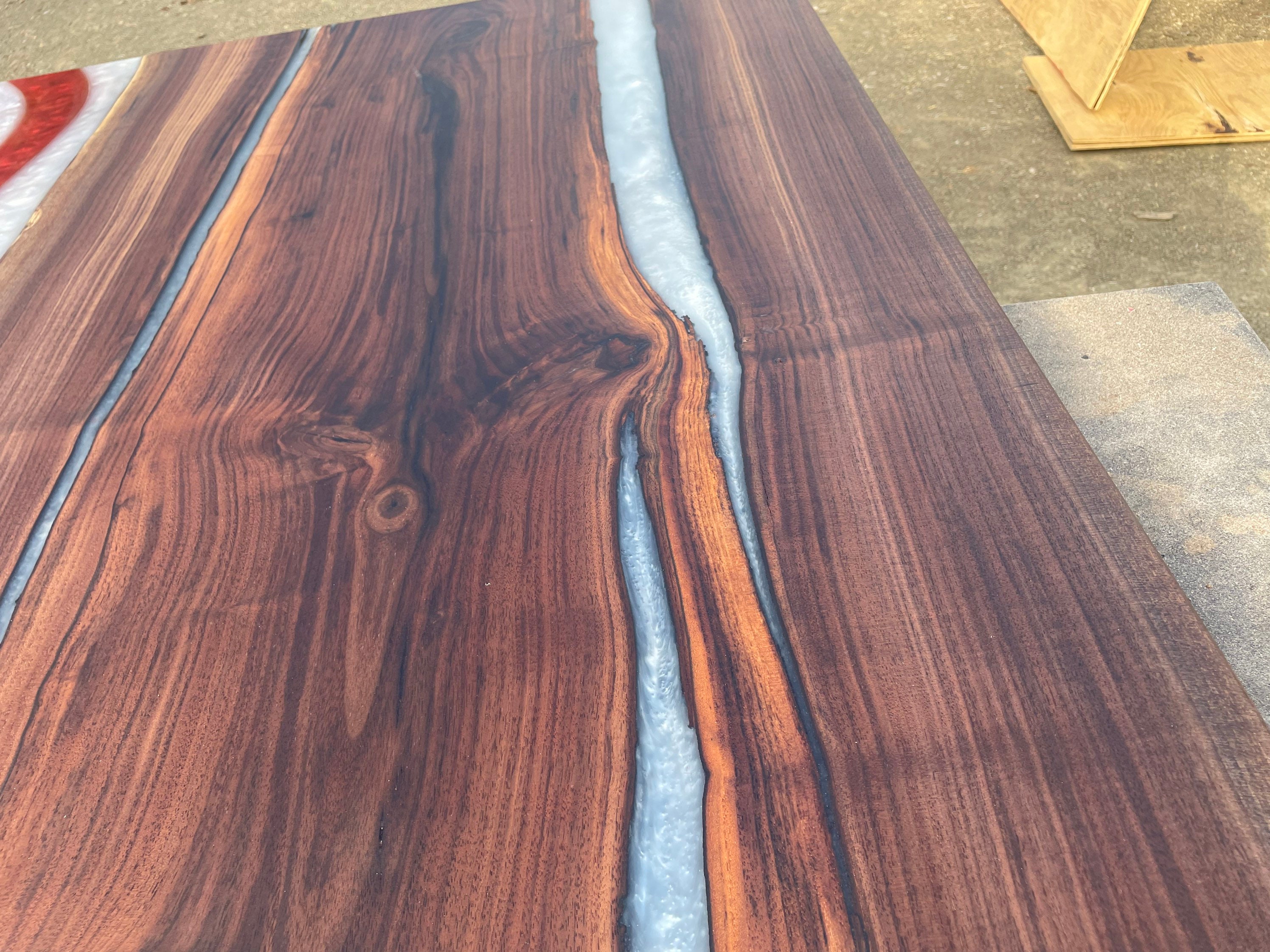 American Flag River Table Epoxy Live Edge Black Walnut. - Etsy