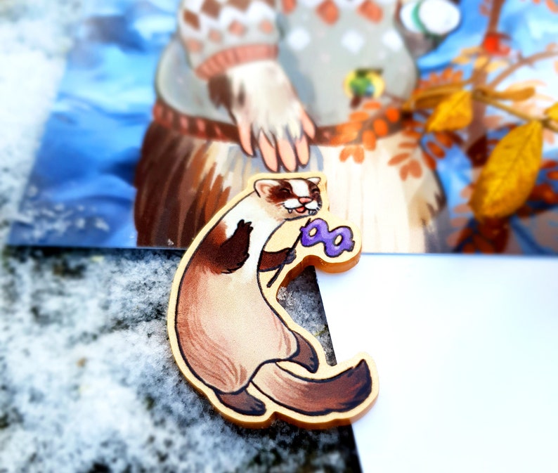 Ferret Pins four Options - Etsy
