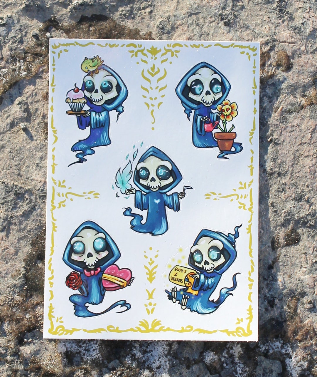 Two Sheets of Little Death Stickers little Death Loves Birds and ...