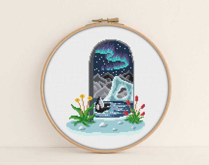 Doorway to the Arctic Cross Stitch Pattern PDF Pattern Ocean Cross ...