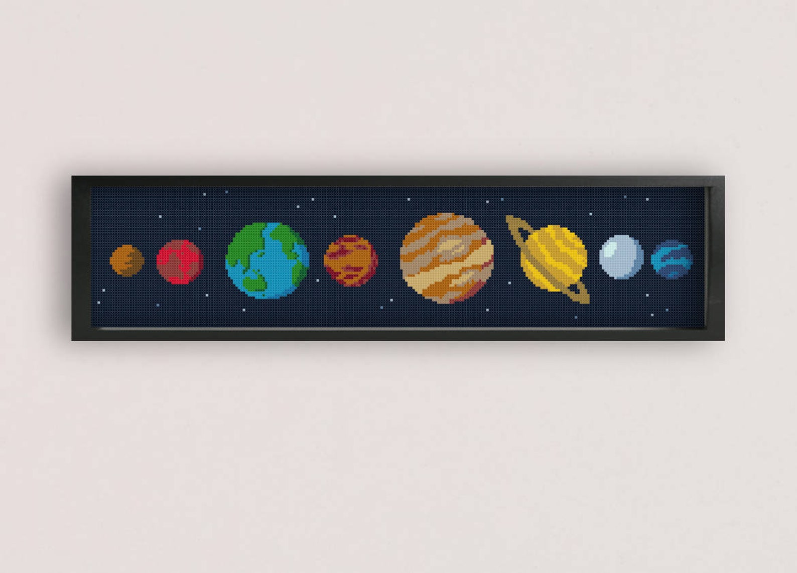 Solar System Cross Stitch Pattern PDF Pattern Galaxy Cross | Etsy