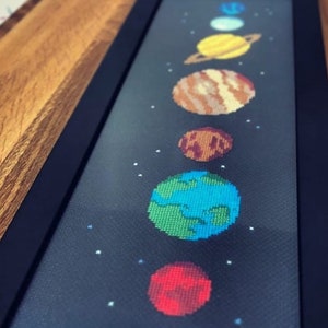 Solar System Cross Stitch Pattern PDF Pattern Galaxy Cross | Etsy