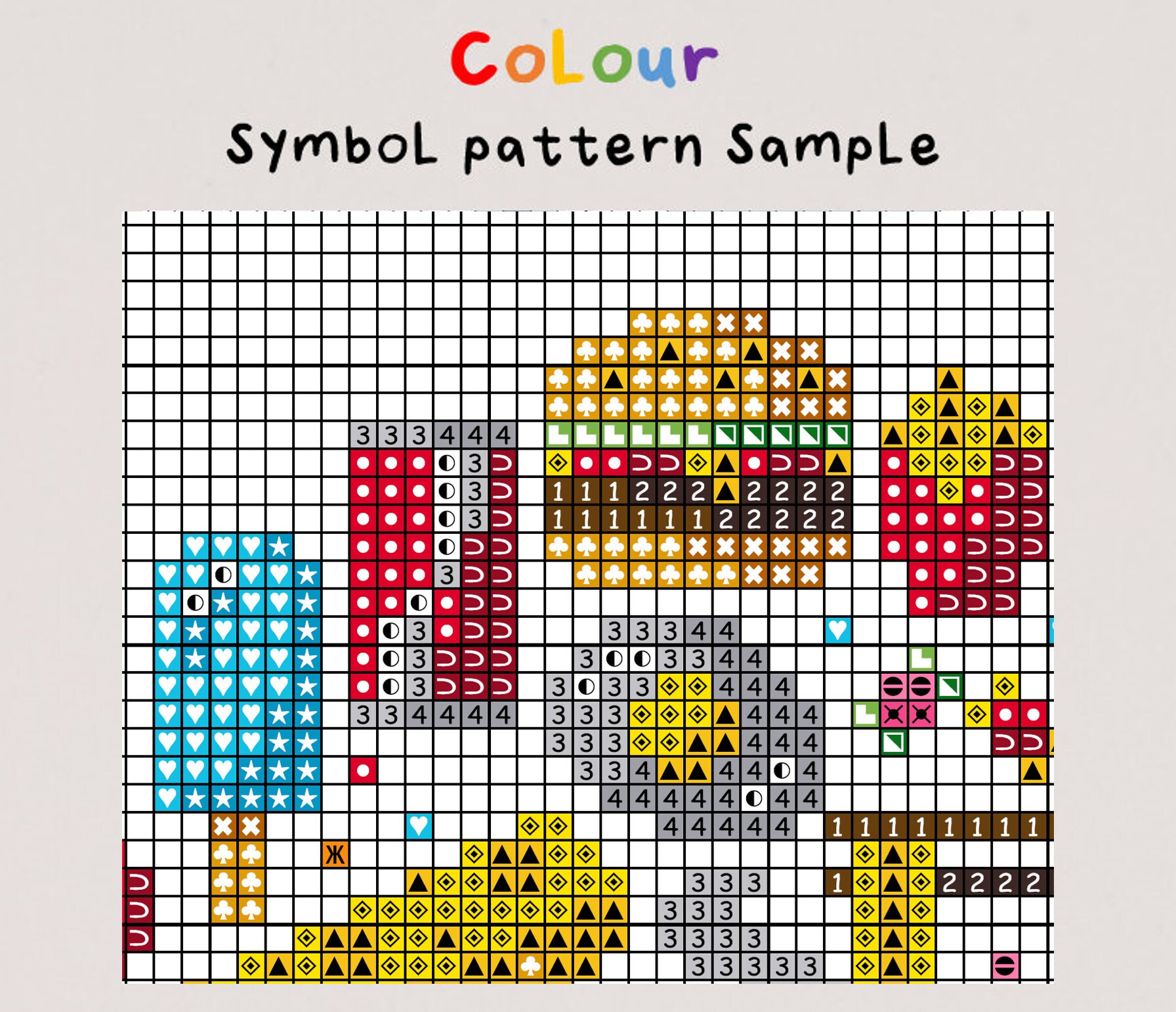 Food Cross Stitch Pattern PDF Pattern Colourful Cross | Etsy Canada