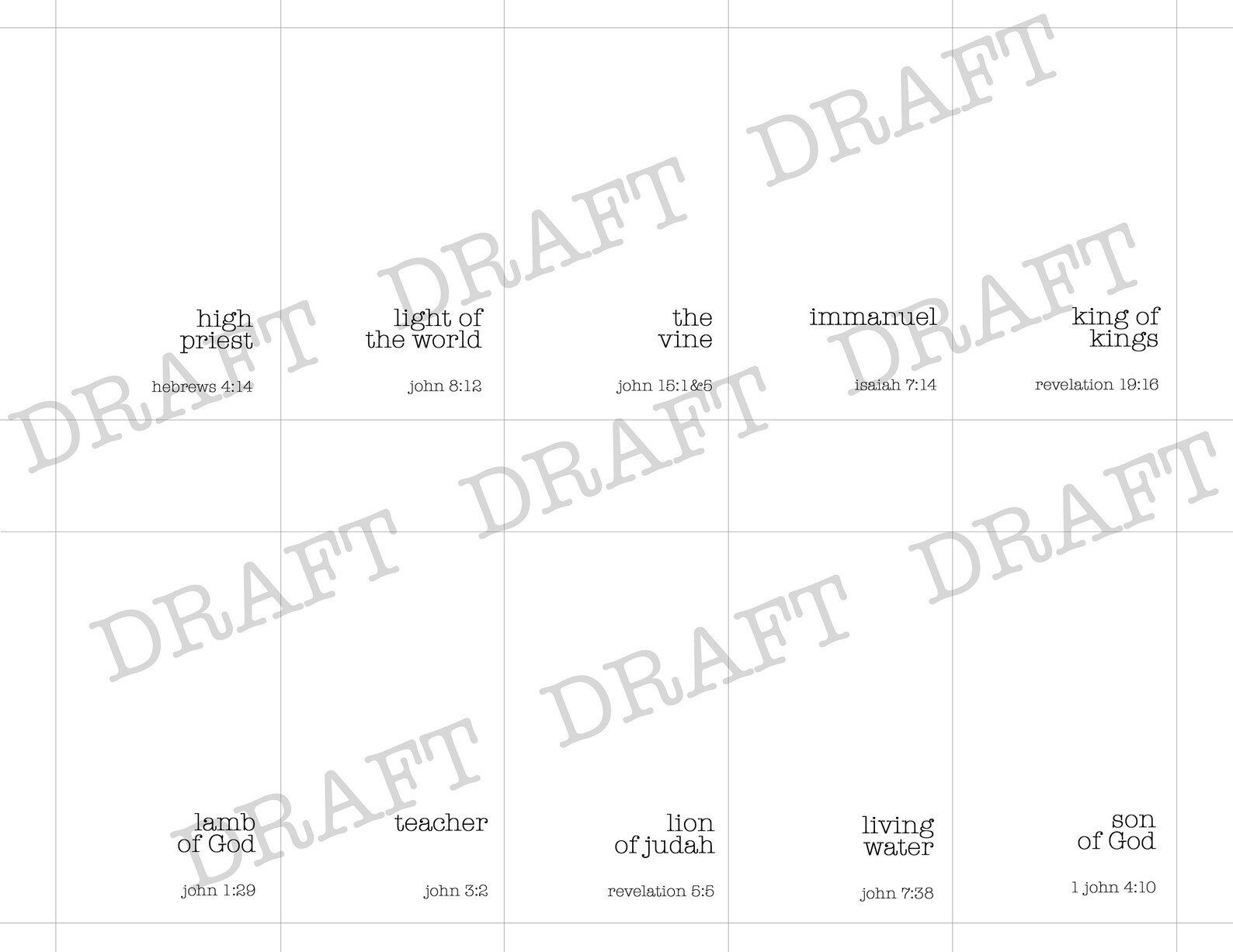 Names of Jesus Advent Calendar | Set of 25 Number Cards & 25 Names of ...