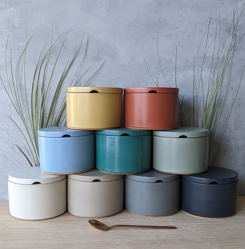 Concrete Salt Cellar With Lid - Etsy