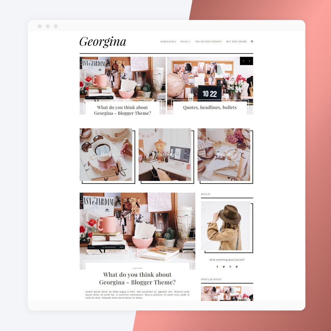 Sophisticate Blogger Theme - Georgina - Responsive Blogspot Template ...