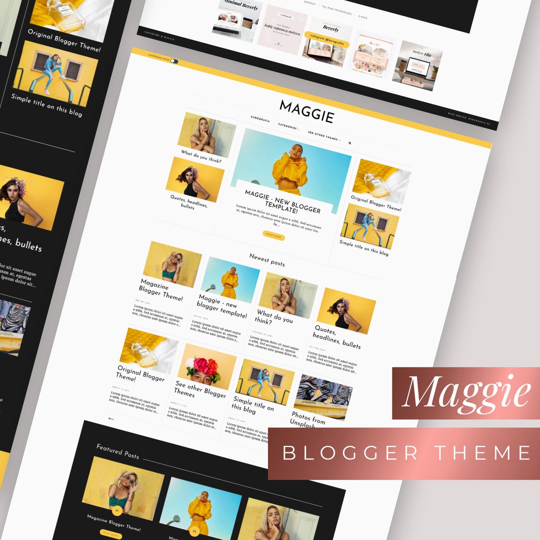 Magazine Blogger Theme Maggie - Etsy
