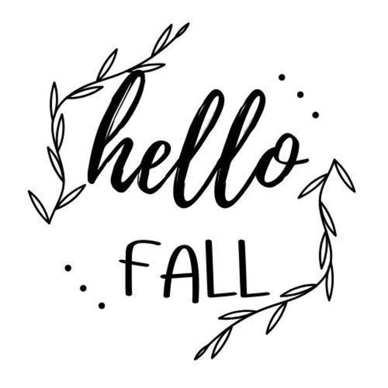 Hello Fall SVG - Etsy