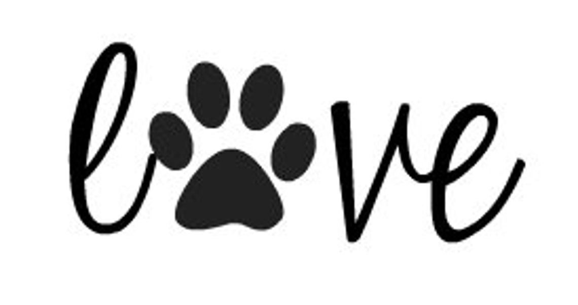 Love Dog Print SVG File - Etsy