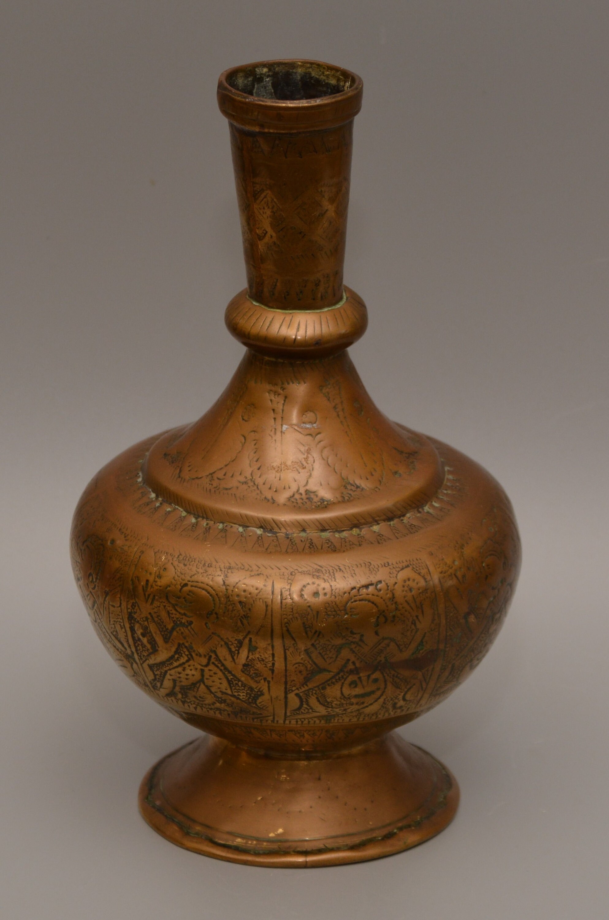 C18th INDIAN MUGHAL Brass Surai Water Bottle IZNIK Carved | Etsy