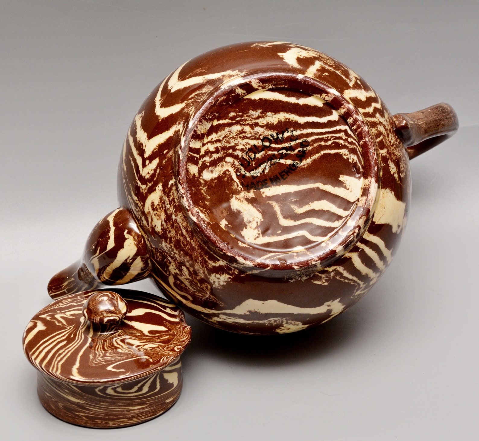 Rare Sudlow of STAFFORDSHIRE AGATE Ware Pottery TEAPOT | Etsy