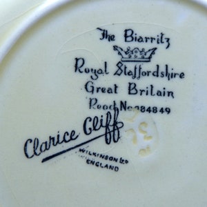 CLARICE CLIFF Wilkinson Pottery C1936 wedding Bells Pattern Desert ...