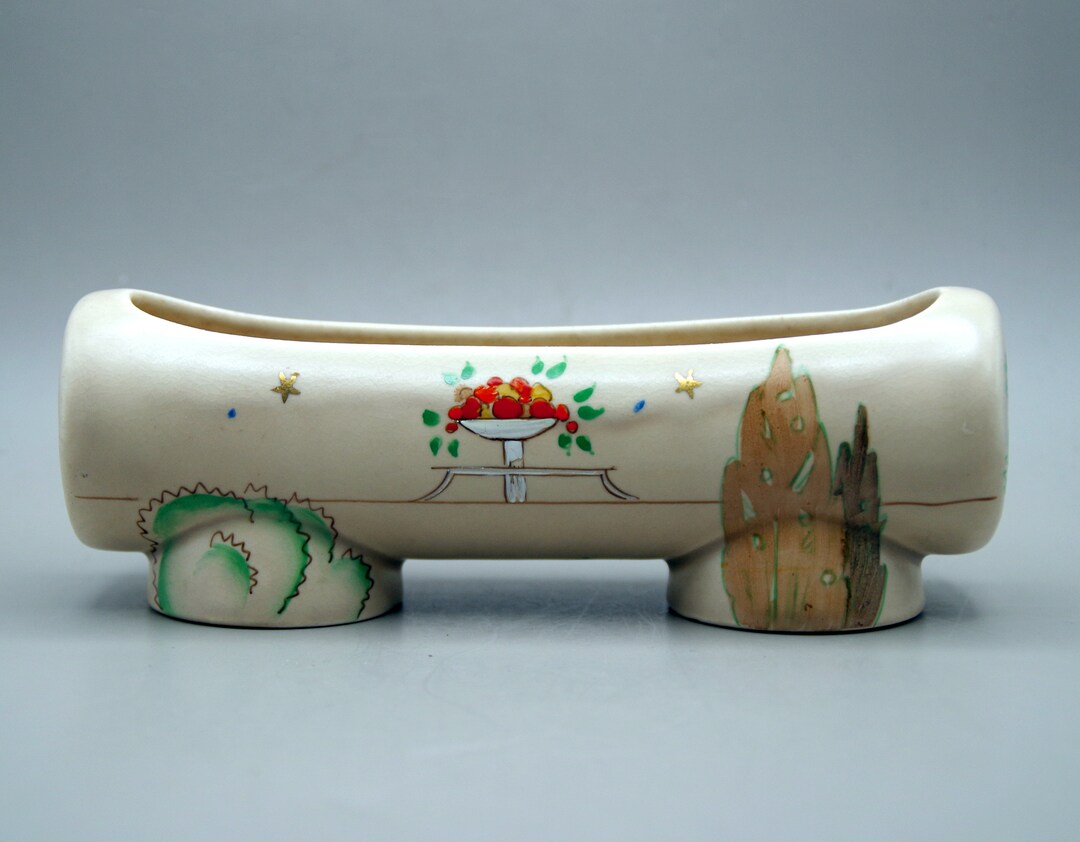 CLARICE CLIFF napoli Pattern Wilkinson Pottery Art Deco Mushroom Glaze ...