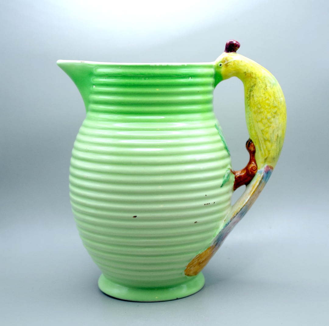 SHORTER & SON Staffordshire Art Deco Pottery PARROT Handled Jug - Etsy