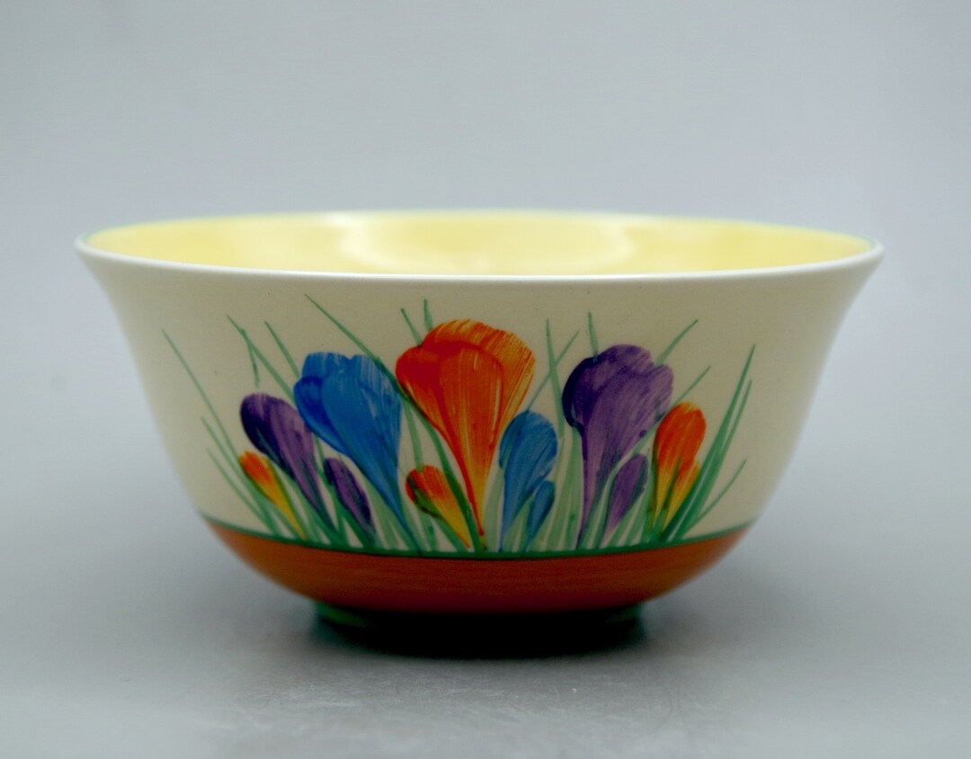 CLARICE CLIFF Royal Staffordshire Pottery C1945 crocus Pattern Medium ...