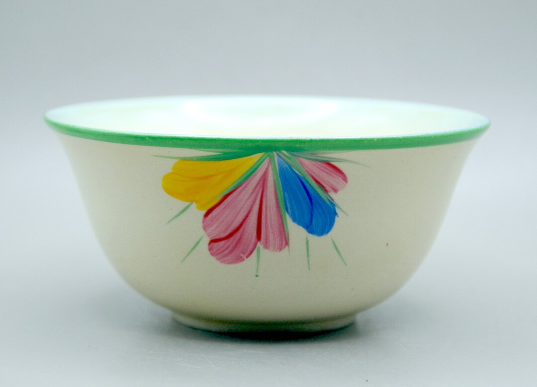 CLARICE CLIFF spring Crocus Pattern Wilkinson Windsor Shape Sugar Bowl ...