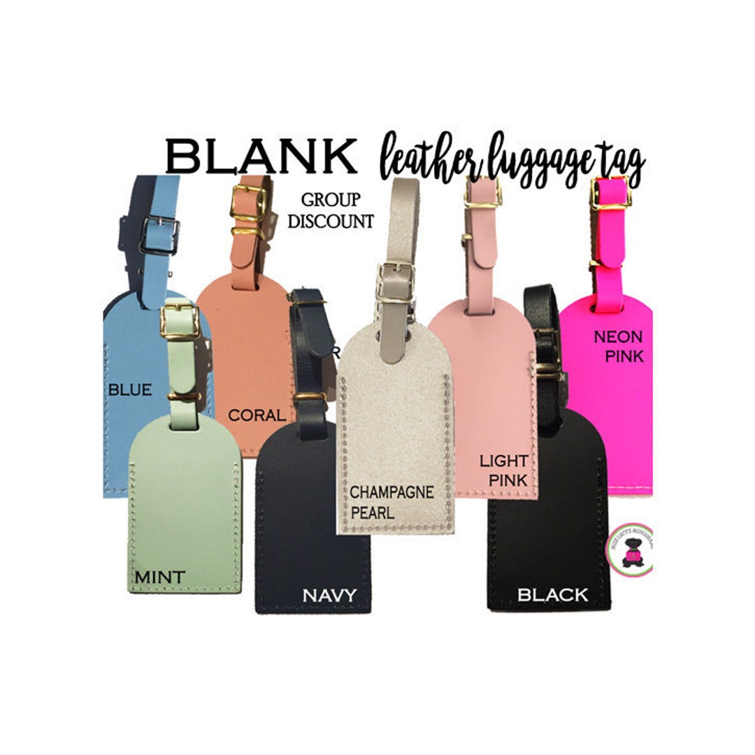 BLANK Leather Luggage Tag-free Ship/group Discount/ Event Gift/party ...