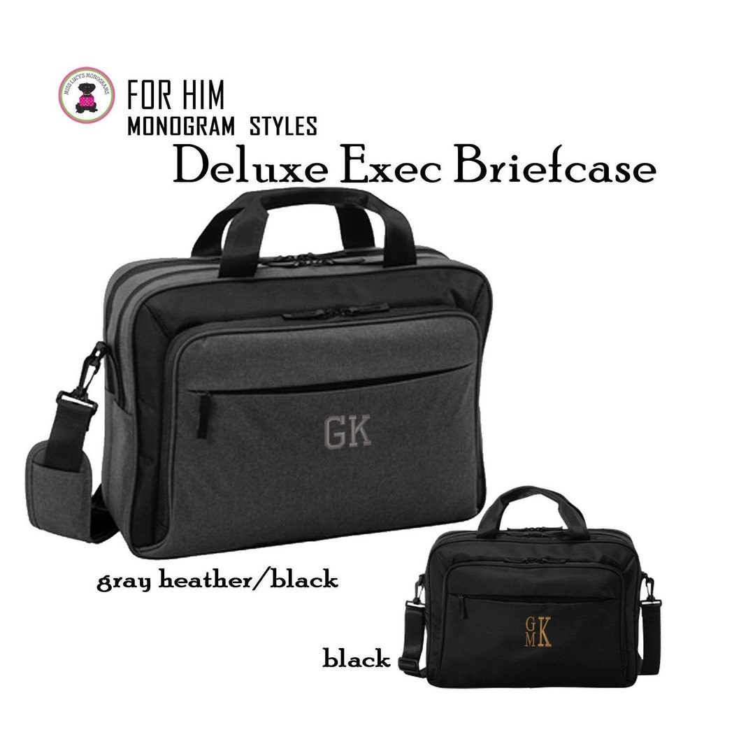 Briefcase FOR HIM W Monogram-exec Briefcase-free Ship.grad Gift ...