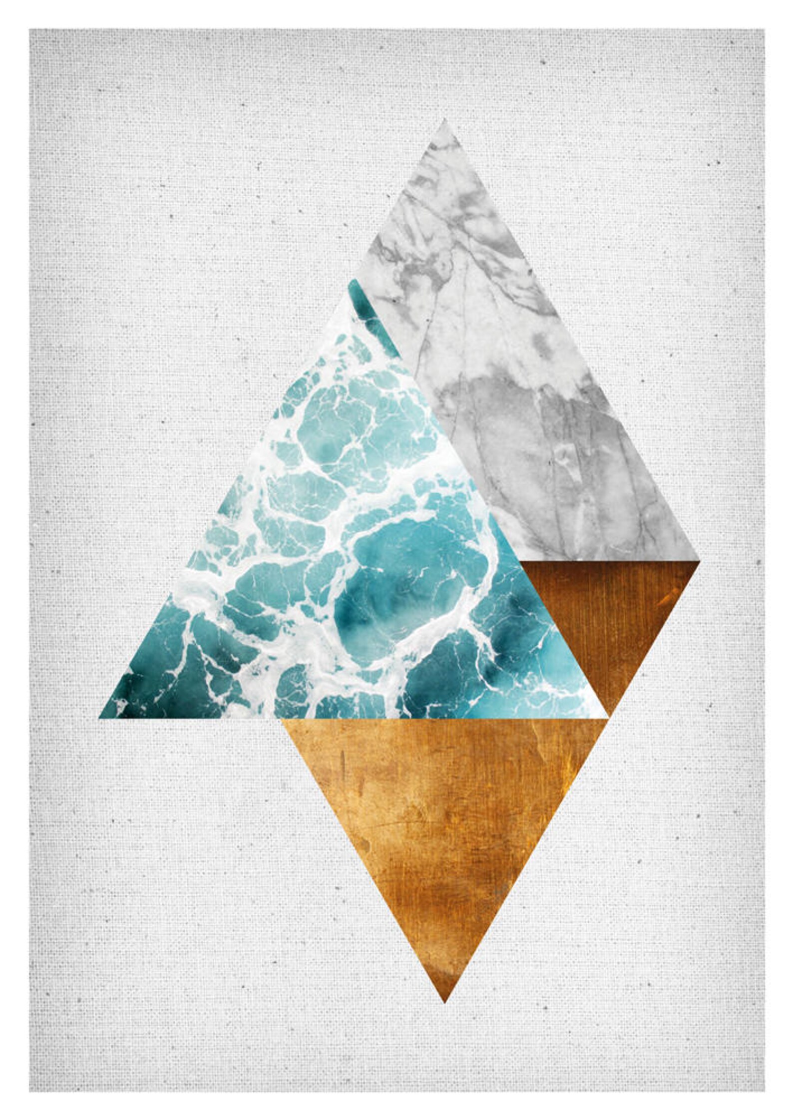 Copper Poster, Copper Print, Copper Art, Geometrical Print, Copper Wall ...