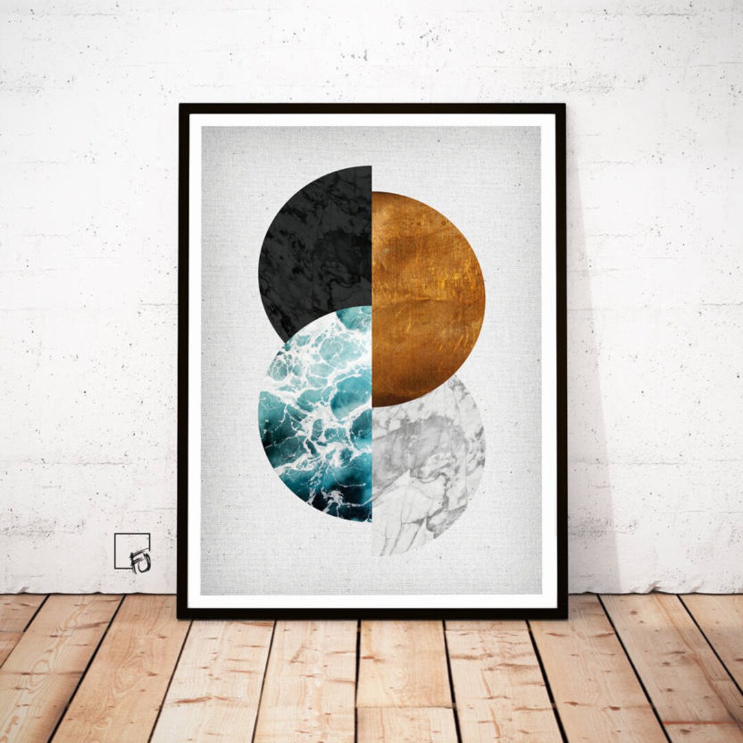 Copper Wall Art, Copper Print, Copper Art, Geometrical Print, Copper ...