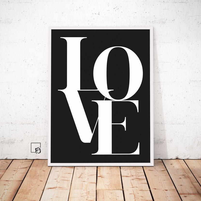 Love Poster, Love Wall Art, Love Print Printable Art Printable Download ...