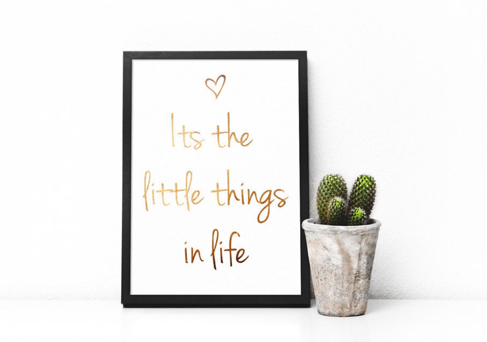 Its the Little Things in Life Quote, Copper Wall Art, Copper Poster ...