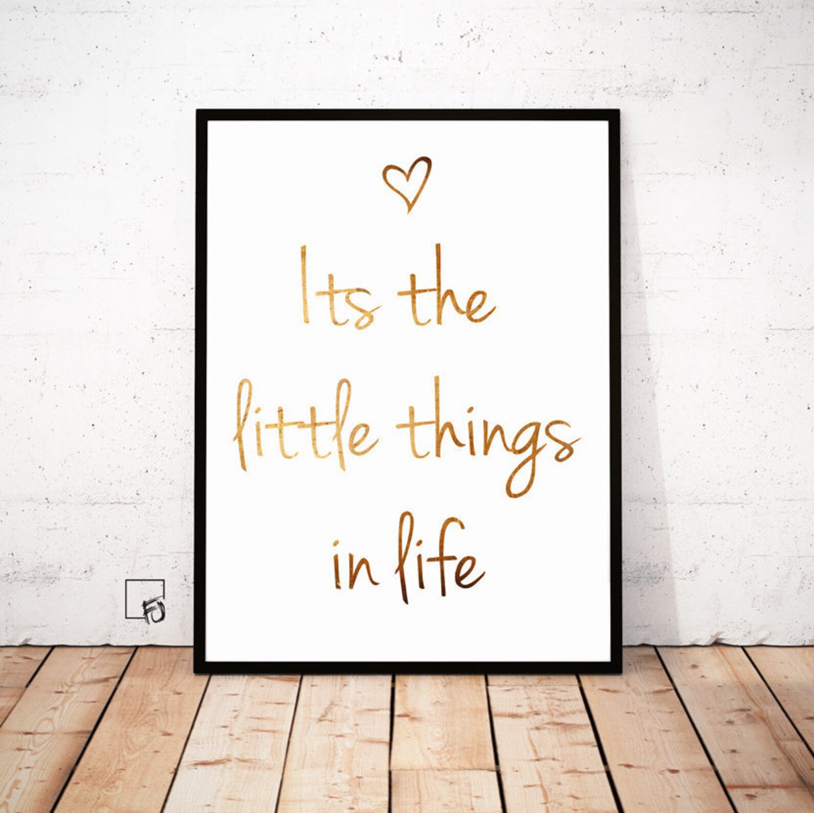 Its the Little Things in Life Quote, Copper Wall Art, Copper Poster ...