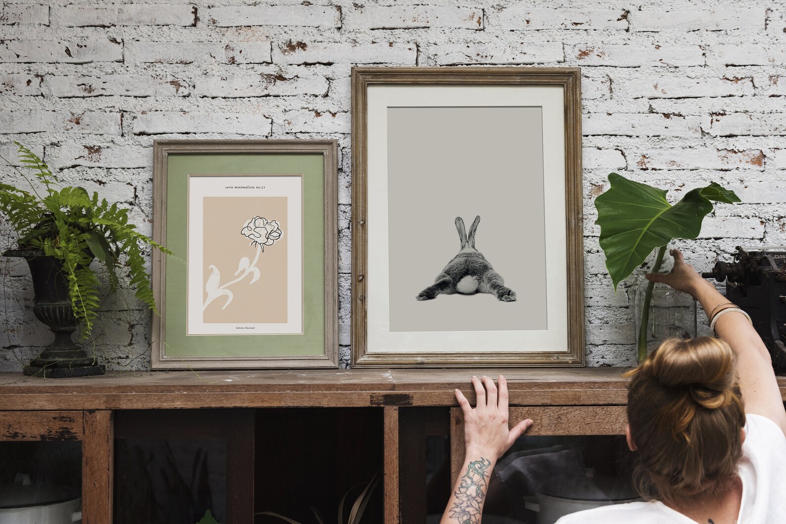 Rabbit Print Woodlands Nursery Art Rabbit Wall Decor Black - Etsy