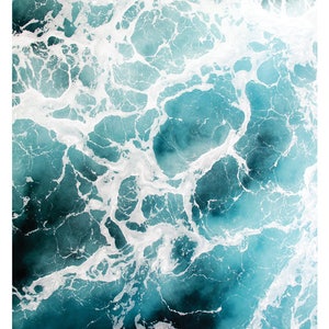 Ocean Water Print, Ocean Print, Ocean Wave Art Print, Sea Foam Print ...