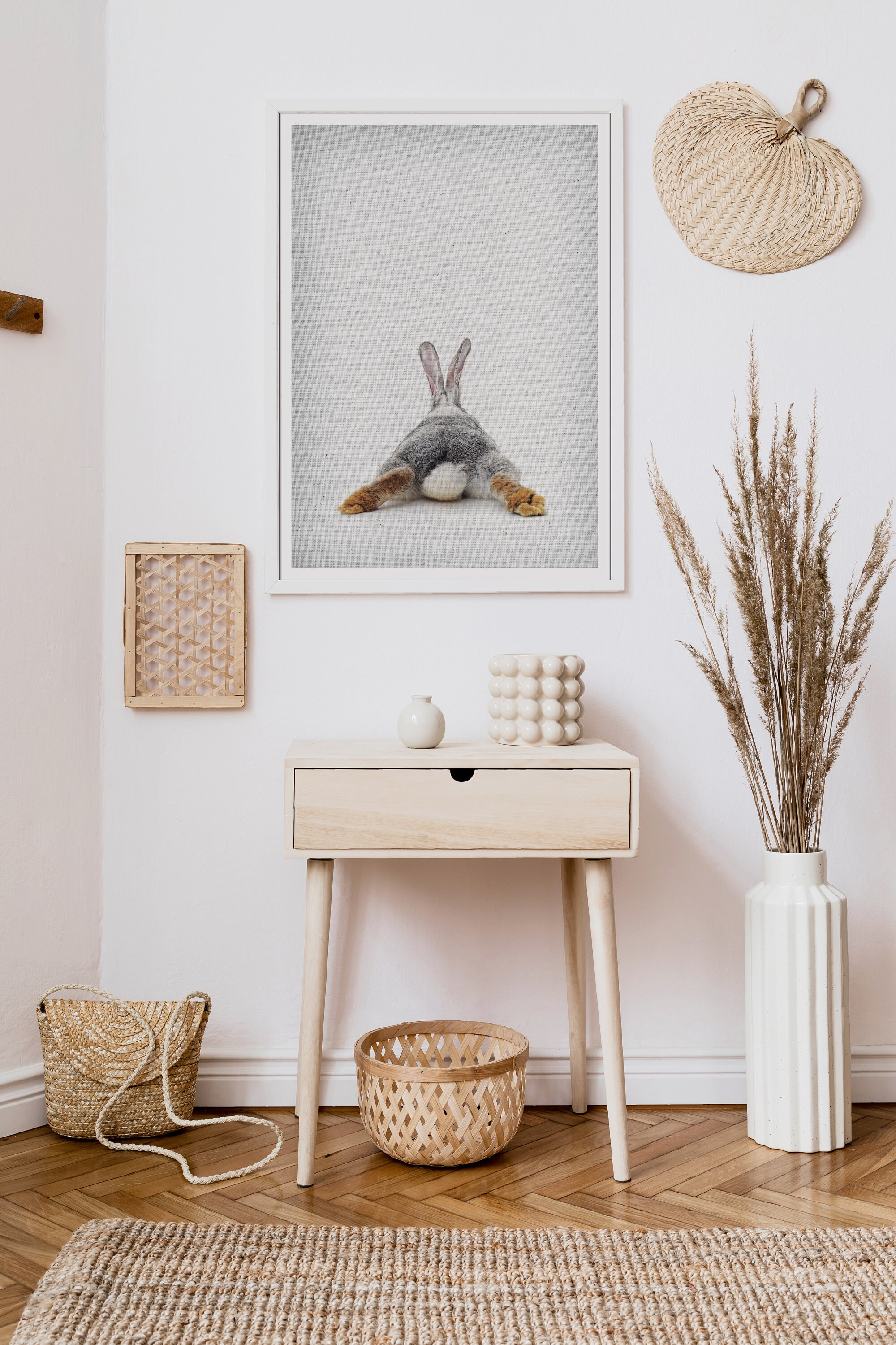 Hare Print, Rabbit Wall Art, Hare Painting, Rabbit Wall Hanging ...