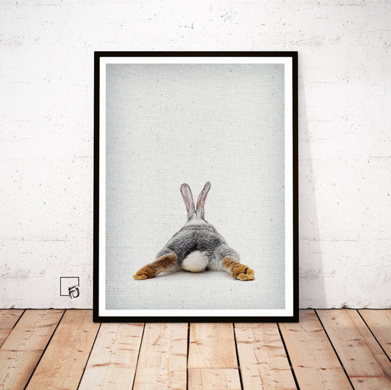 Hare Print, Rabbit Wall Art, Hare Painting, Rabbit Wall Hanging ...