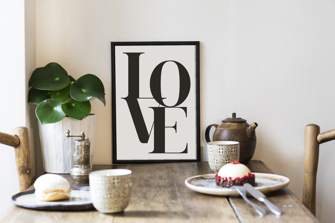 Love Poster, Love Wall Art, Love Print Printable Art Printable Download ...