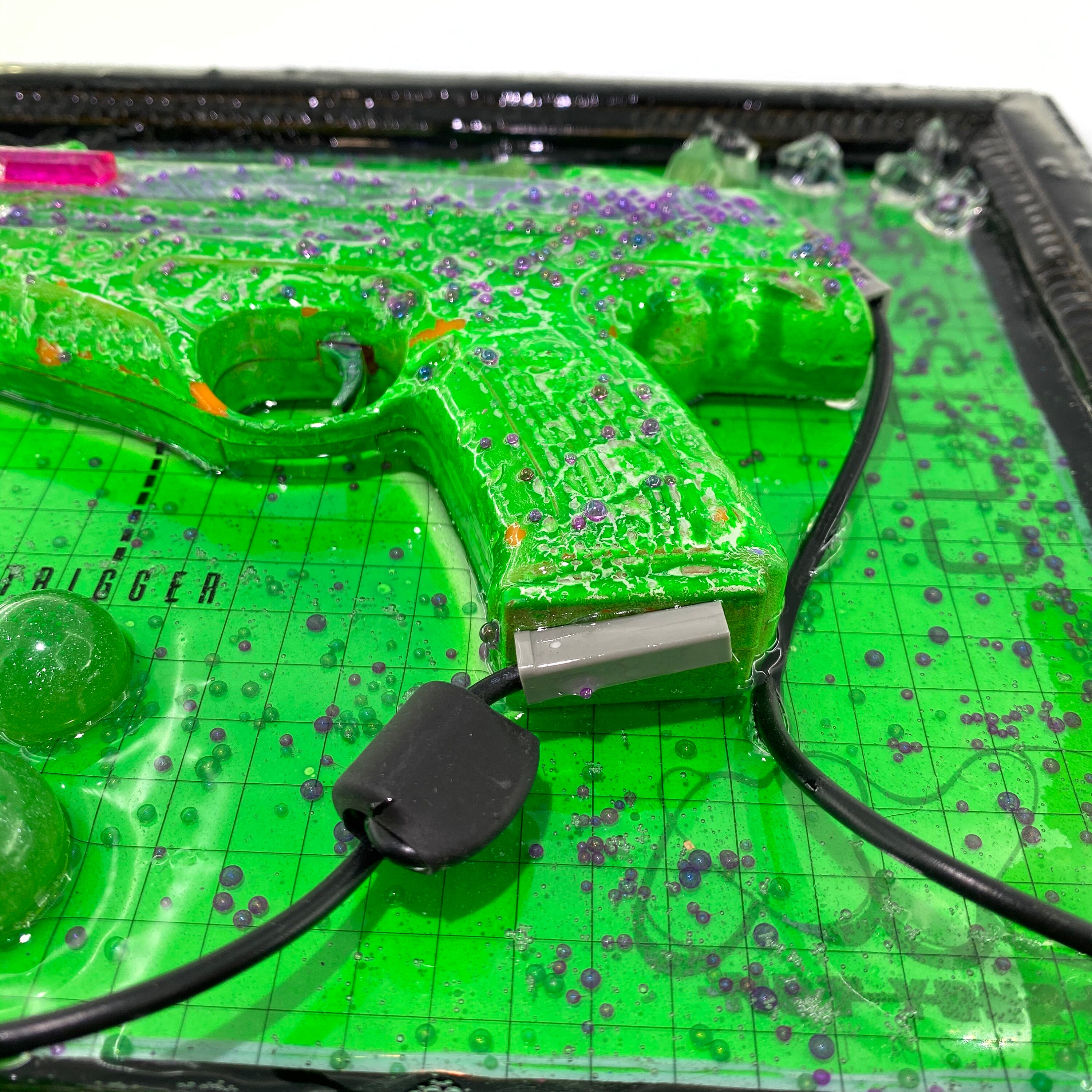 Futuristic Vaporwave Neon Retro Ray Gun 3D Wall Art Resin Art | Etsy