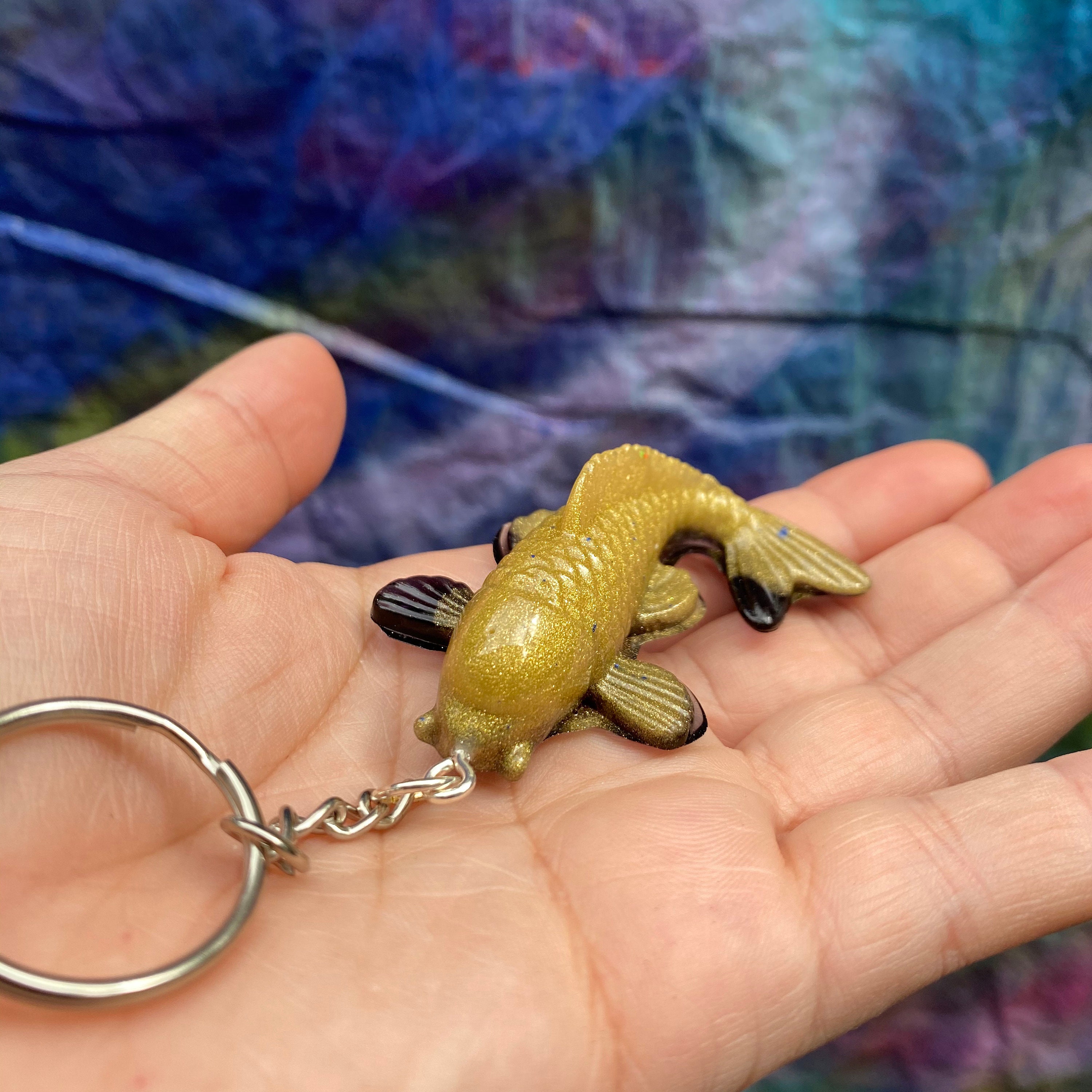 Koi Fish Keychain / Koi Carp Resin / 3D Koi Fish Sculpture / | Etsy