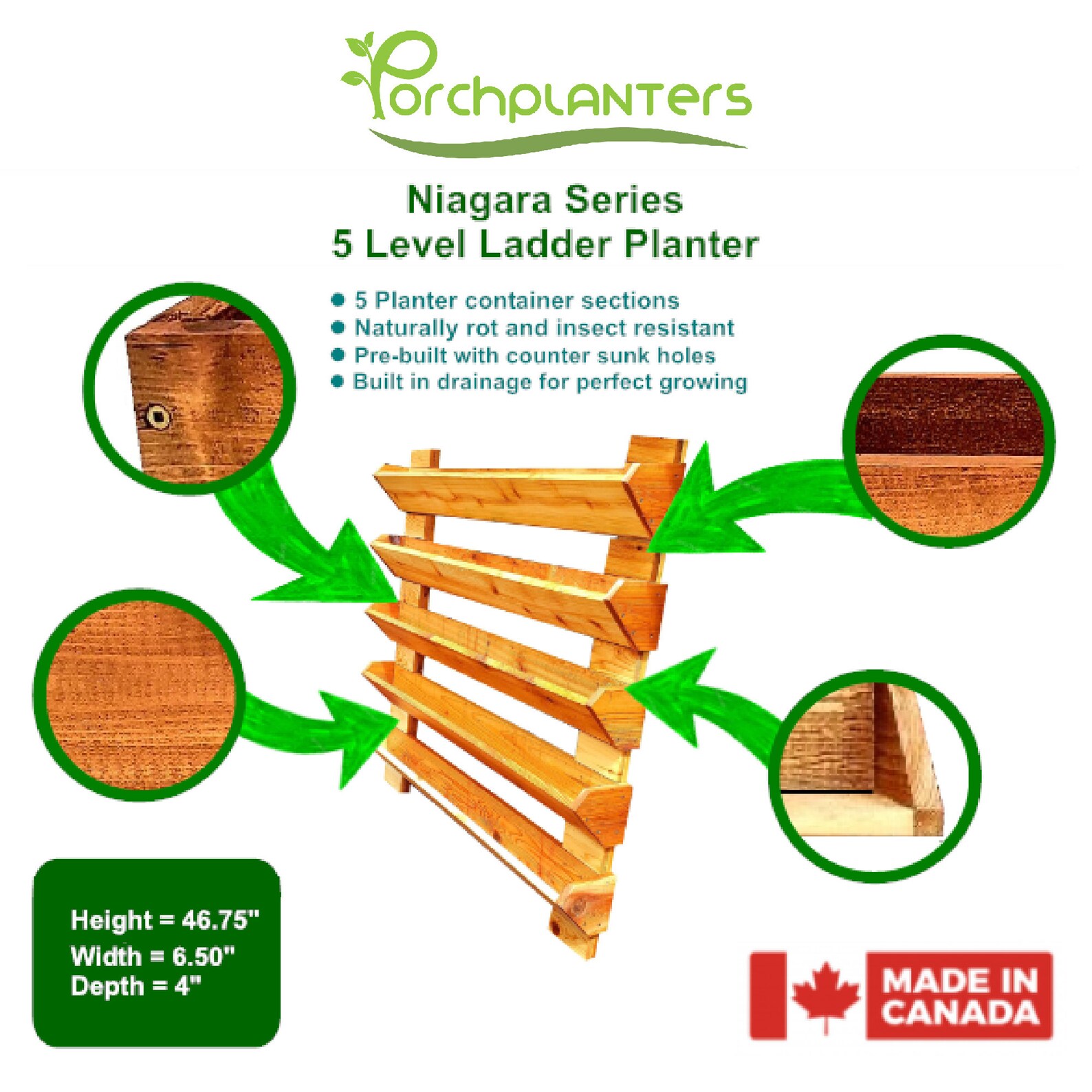 Cedar Ladder Planter 5 Level 12 48 Wide - Etsy Canada