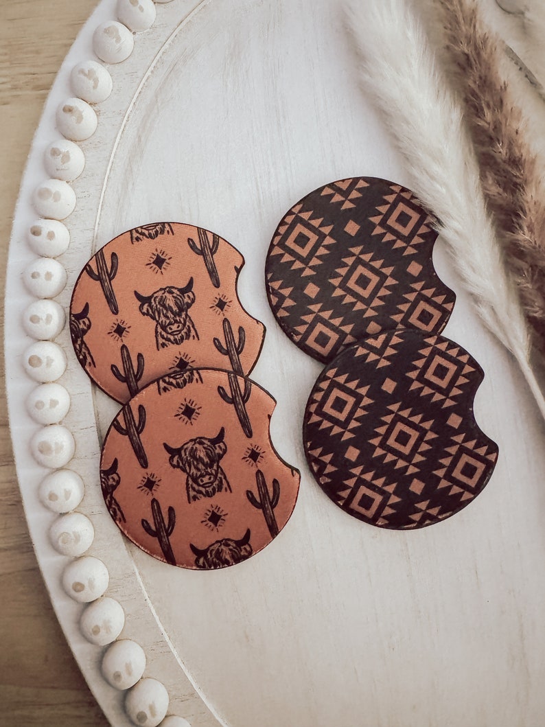 Wild West Car Coasters: Add a Dash of Western Charm to Your Ride! - Etsy