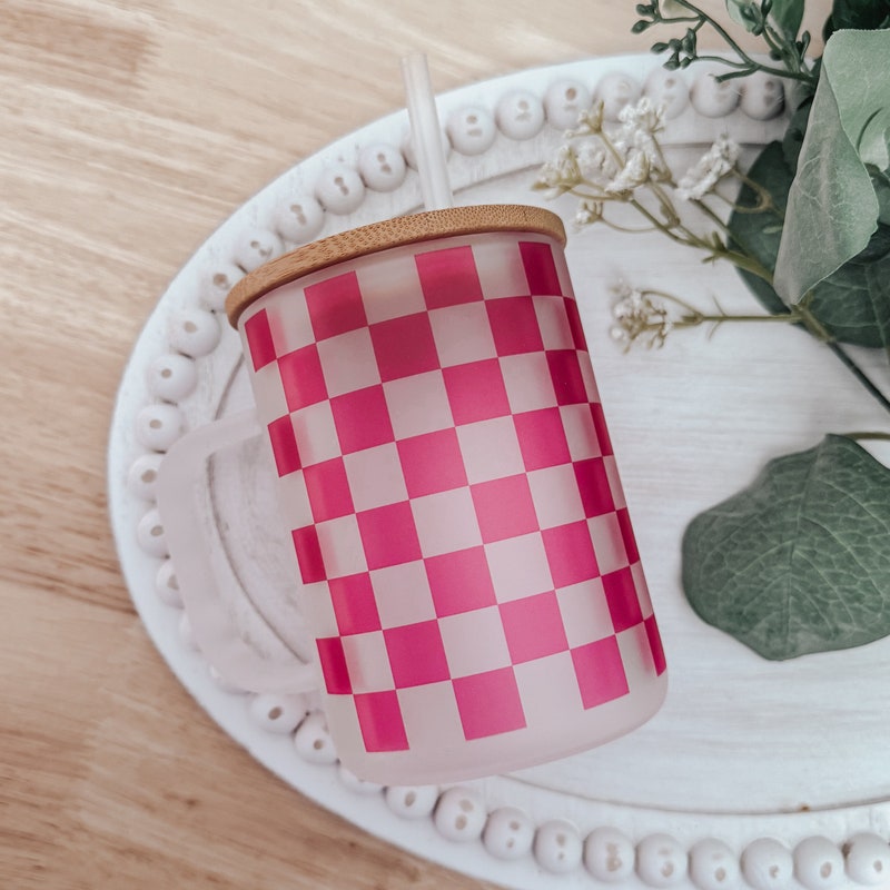 Pink Glass Cups - Etsy
